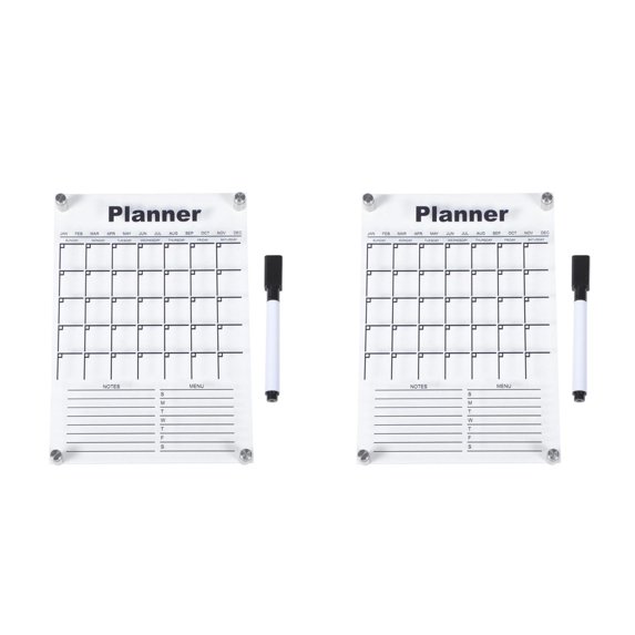 2 Sets Clear Dry Erase Board Acrylic Dry Erase Board Acrylic Writing ...