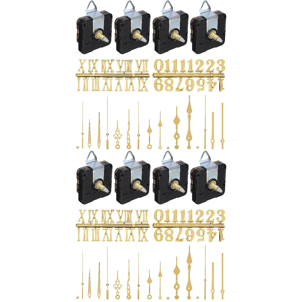 HOMEMAXS 2 Sets Clock Numerals Kit Quartz Clock Mechanism Kit ...