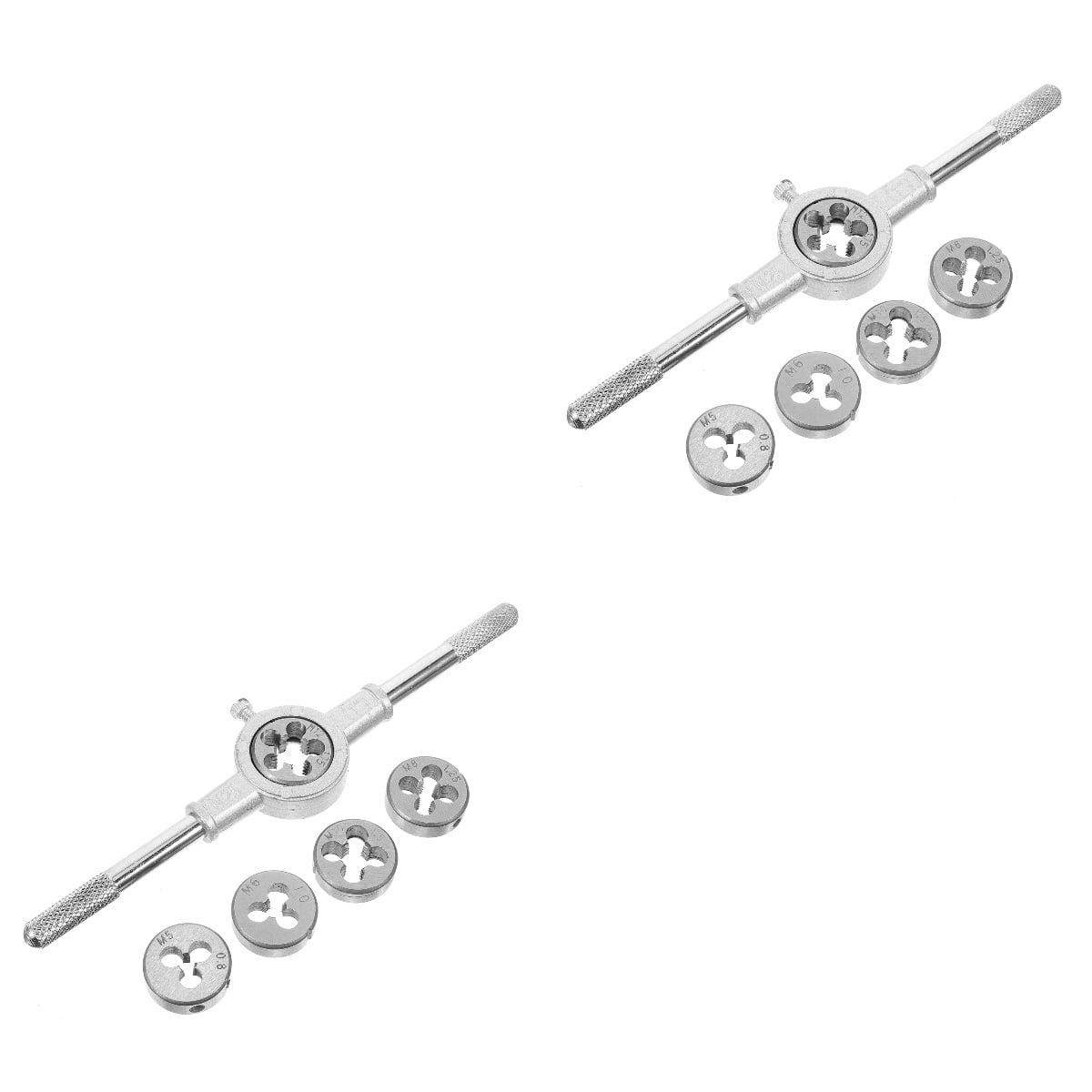 HOMEMAXS 2 Sets Die And Tap Set Stainless Steel Rethreading Tool Handle ...