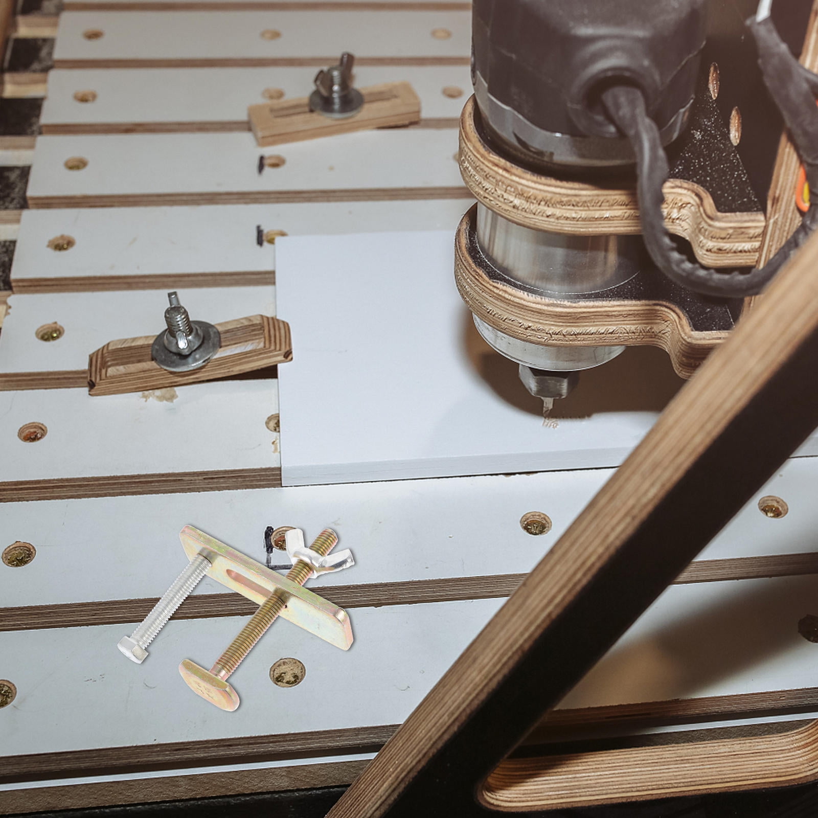 HOMEMAXS 2 Sets Engraving Machine Press Plate Fixture Steel Router ...