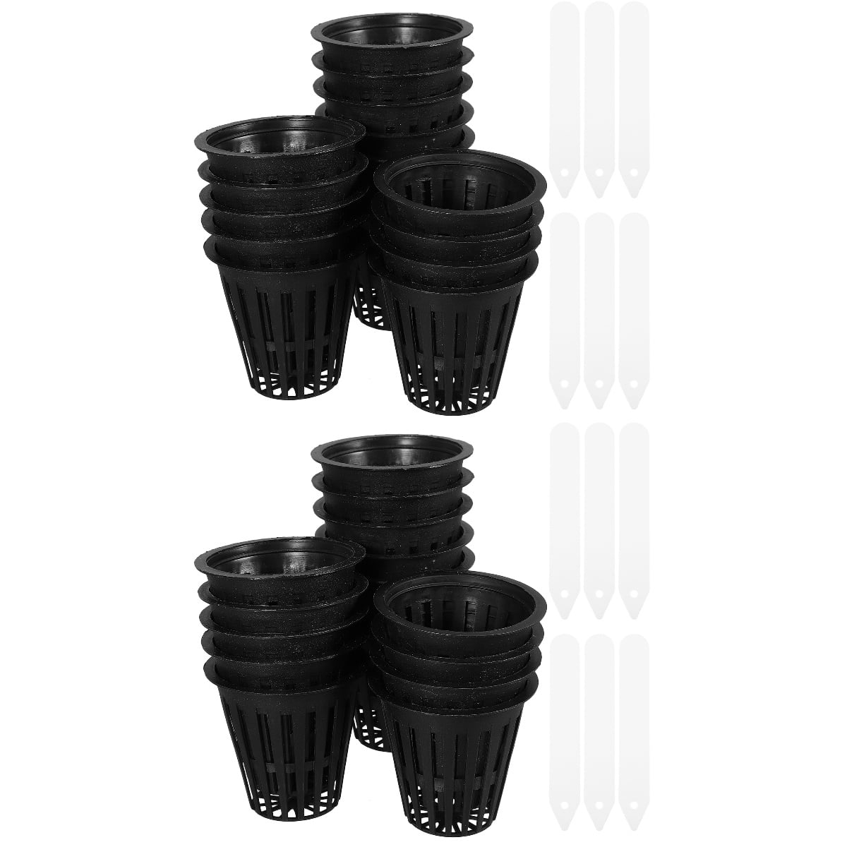 HOMEMAXS 2 Sets Garden Slotted Mesh Net Cups Plant Nursery Pots Plastic ...