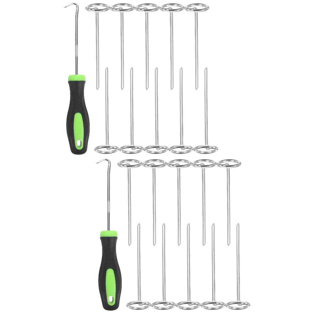 HOMEMAXS 2 Sets Garden Stake Landscape Fabric Stakes Heavy Duty Yard ...