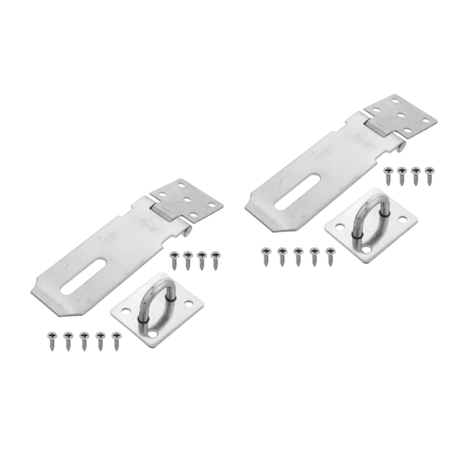 HOMEMAXS 2 Sets Heavy Duty Shed Lock Hasp Door Padlock Hasp with Screw ...