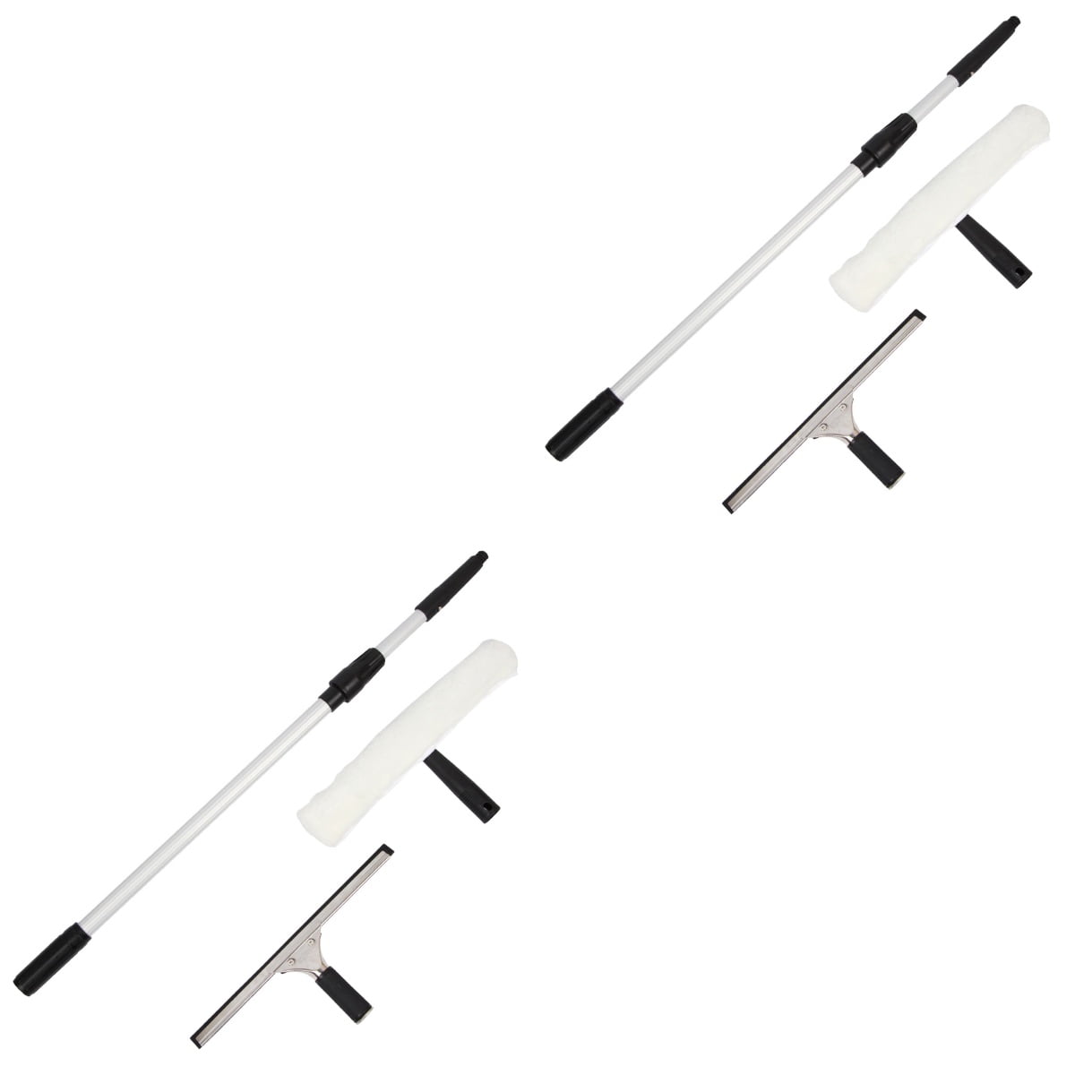 HOMEMAXS 2 Sets Household Detachable Window Squeegee Telescopic Pole ...