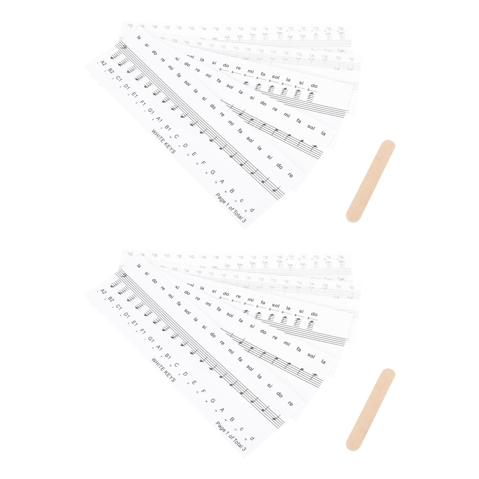 HOMEMAXS 2 Sets Key Accessories Keyboard Stickers Piano Identification ...