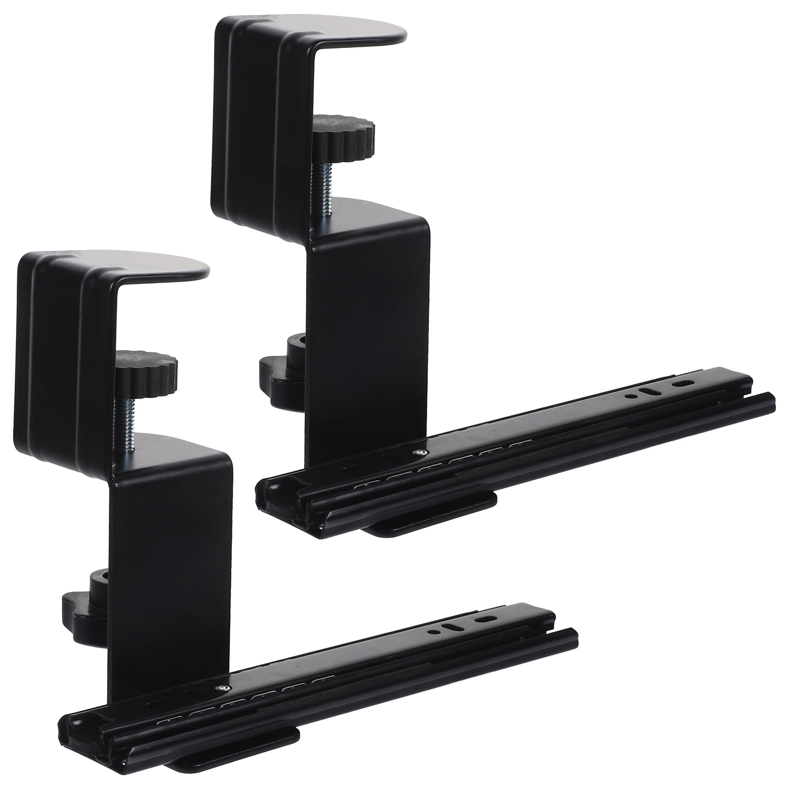 HOMEMAXS Black Iron Desk Extension Bracket with Adjustable Stand for ...