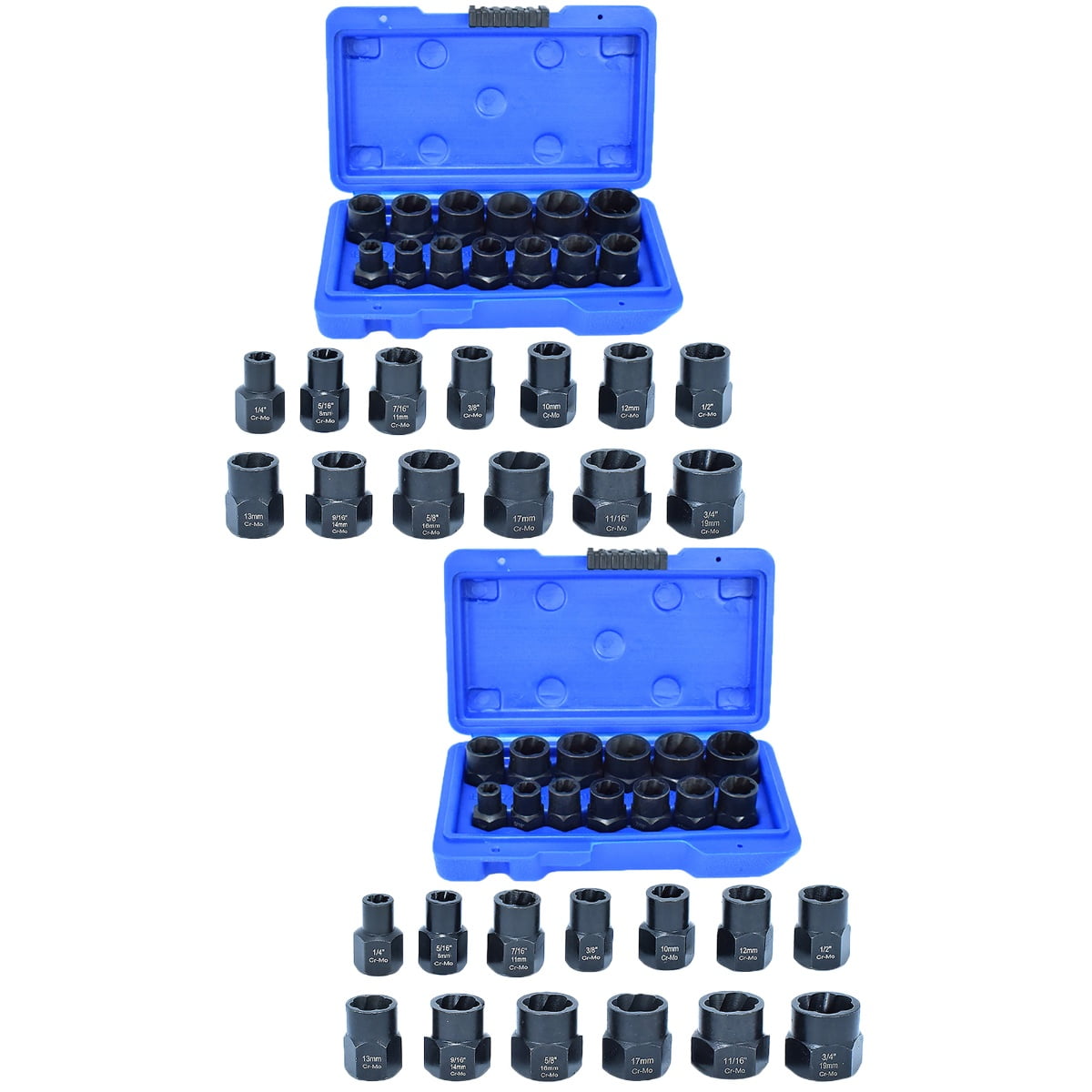 HOMEMAXS 2 Sets Lug Nut Extractor Bolt Remover Tool Wheel Lock Removal ...