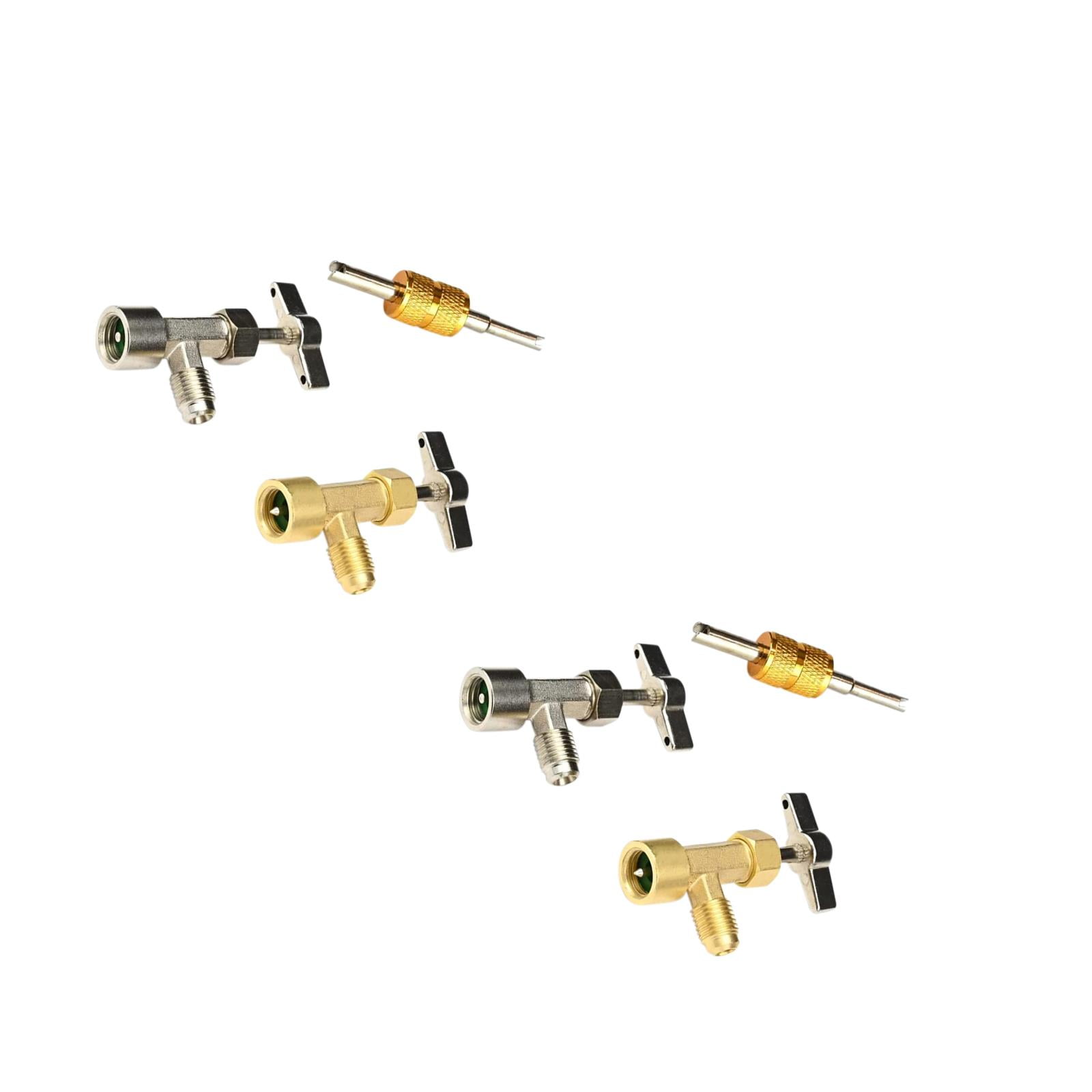 HOMEMAXS 2 Sets R134A Self-Sealing Single Puncture Can Taps Valves Core ...