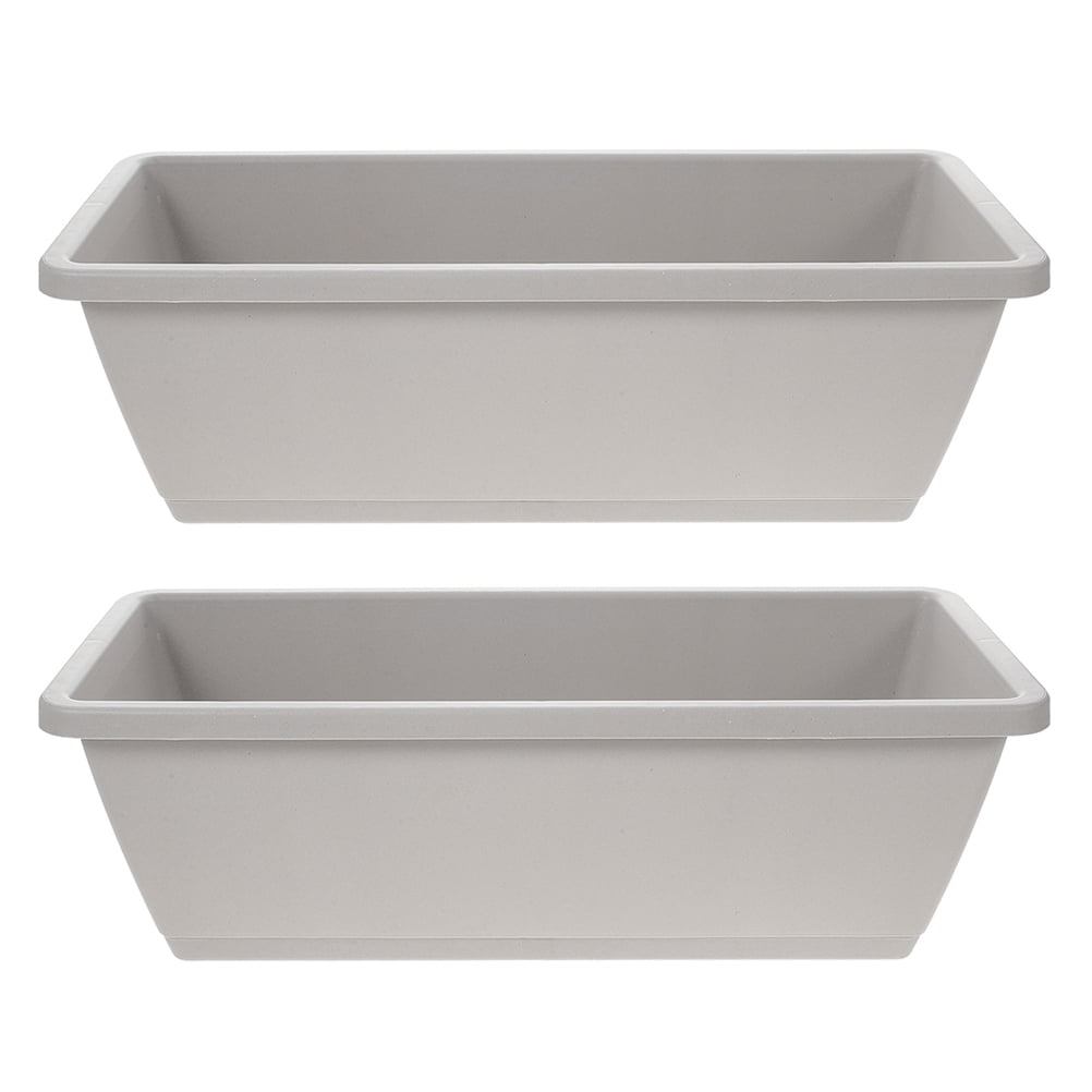 HOMEMAXS 2 Sets Rectangular Flower Window Box Long Plant Trough Pot ...