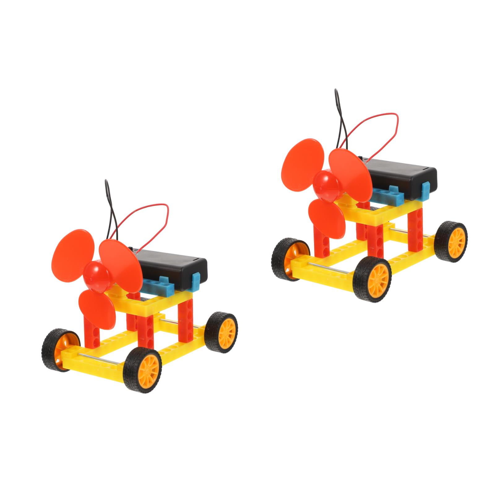 2 Sets Science Education Kit Wind Power Car Model Assemble Toy STEM ...