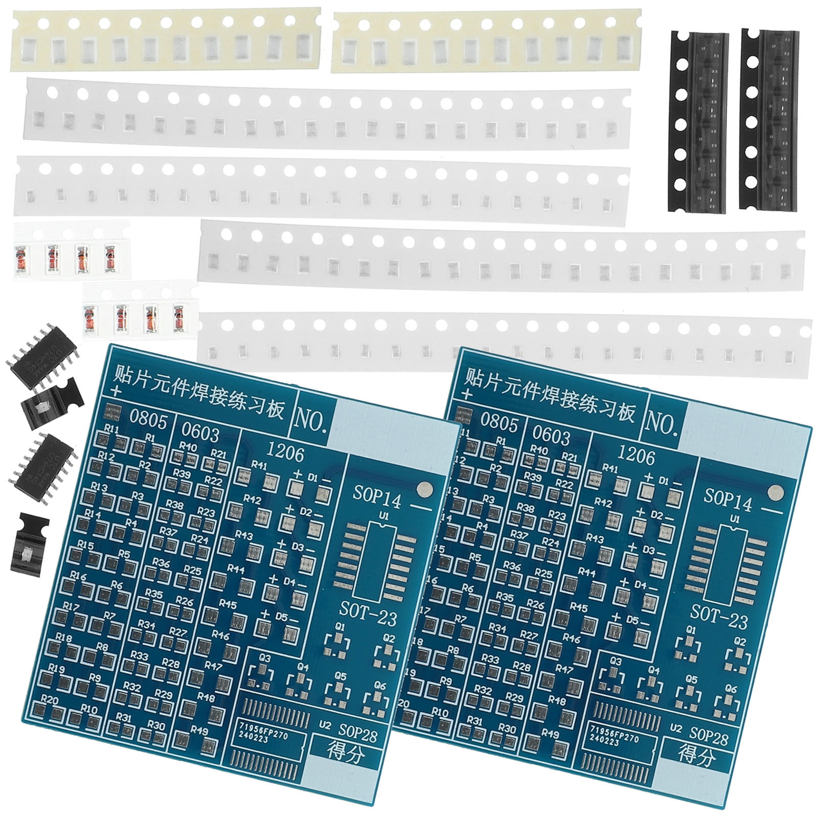 HOMEMAXS 2 Sets Soldering Practice Kit Soldering Plate Component PCB ...