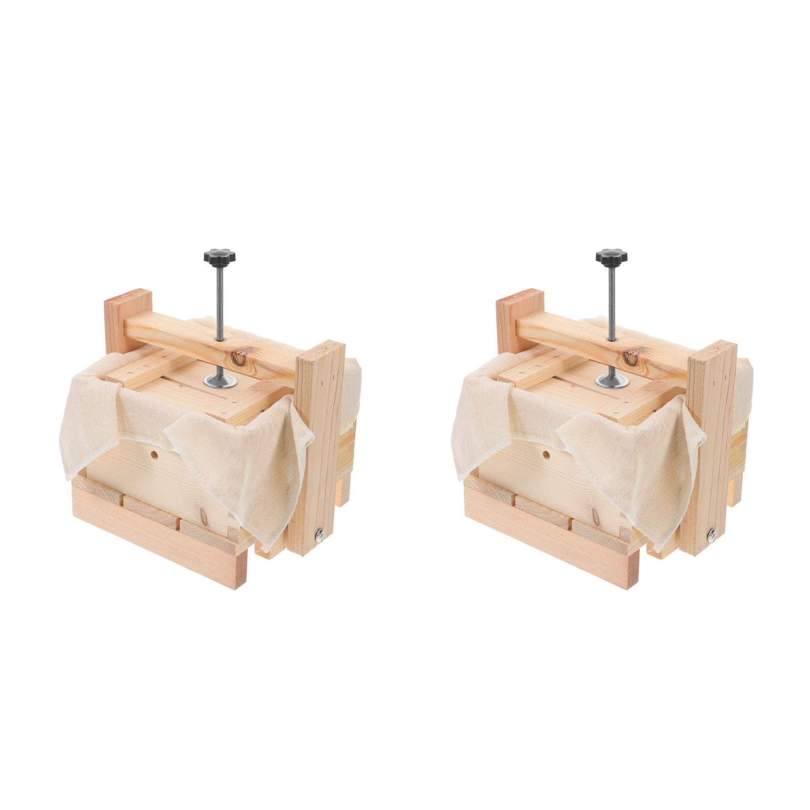 HOMEMAXS 2 Sets Tofu Cheese Press Maker Wooden DIY Homemade Tofu ...