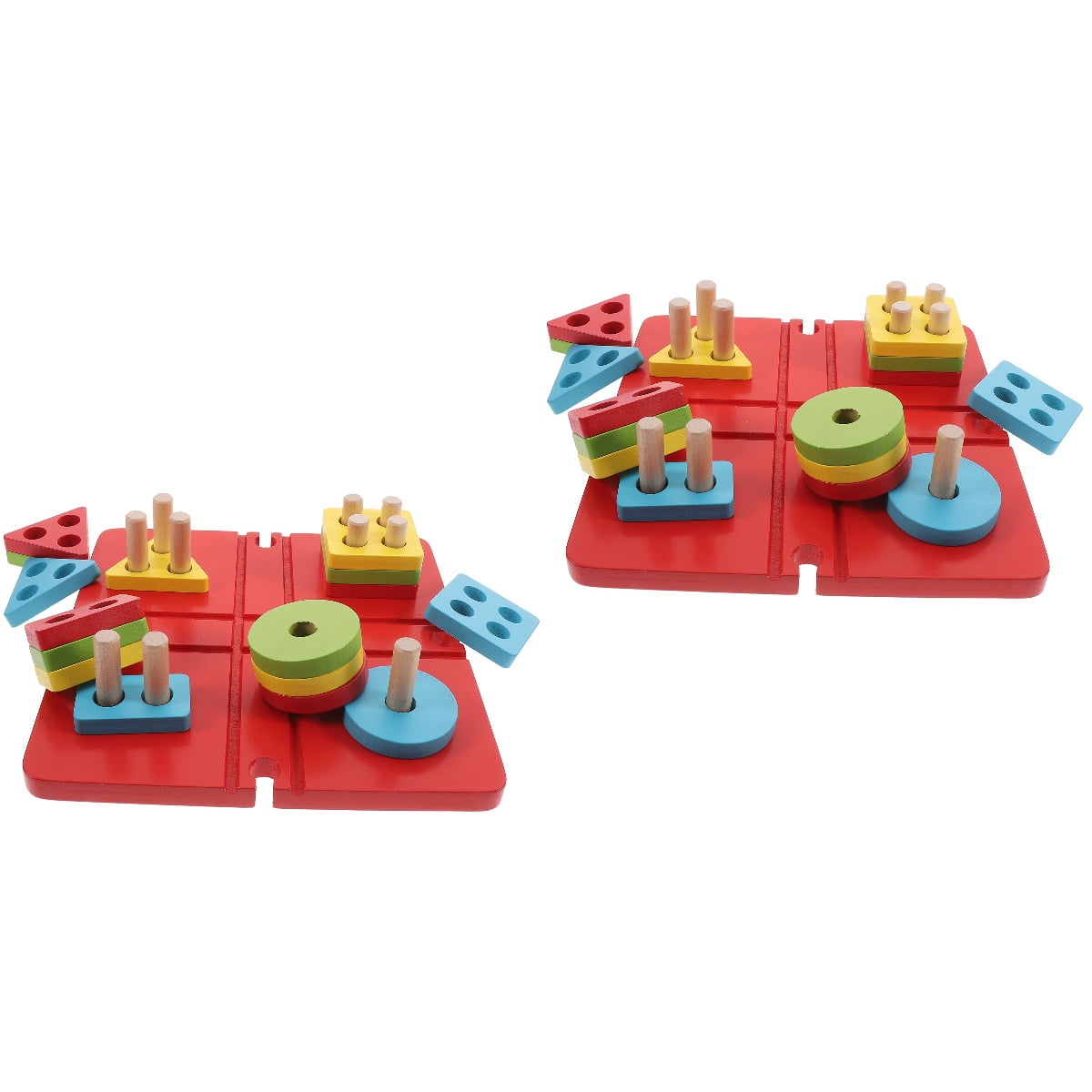 HOMEMAXS 2 Sets Toys Shape Sorter Toys Wooden Sorting Toys Educational ...