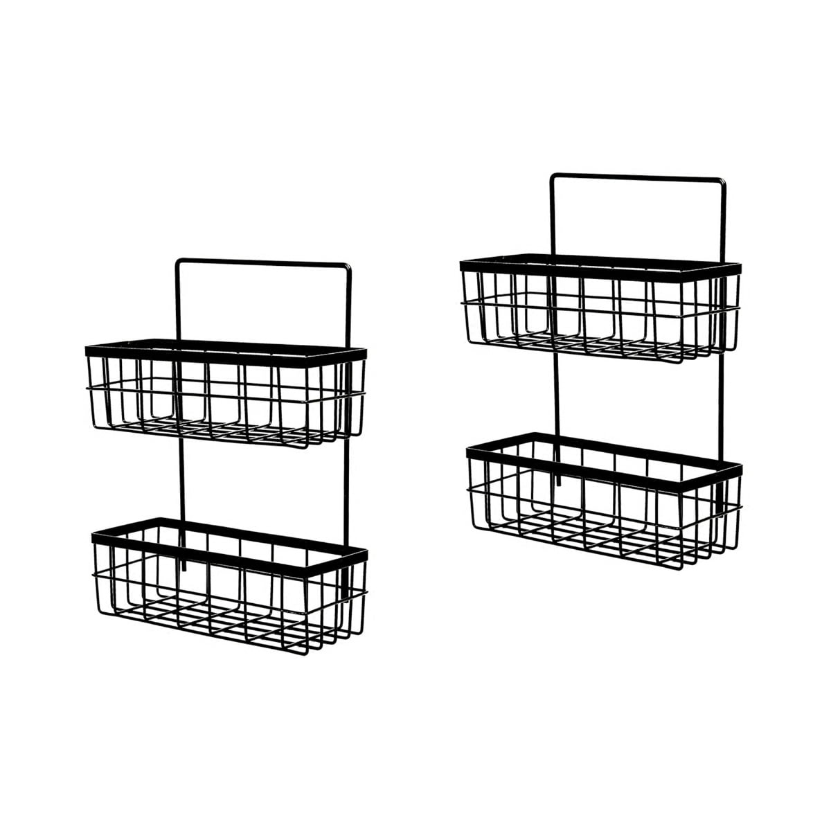 HOMEMAXS 2 Sets Wall-mounted Iron Rack Iron Art Basket Storage Rack for ...