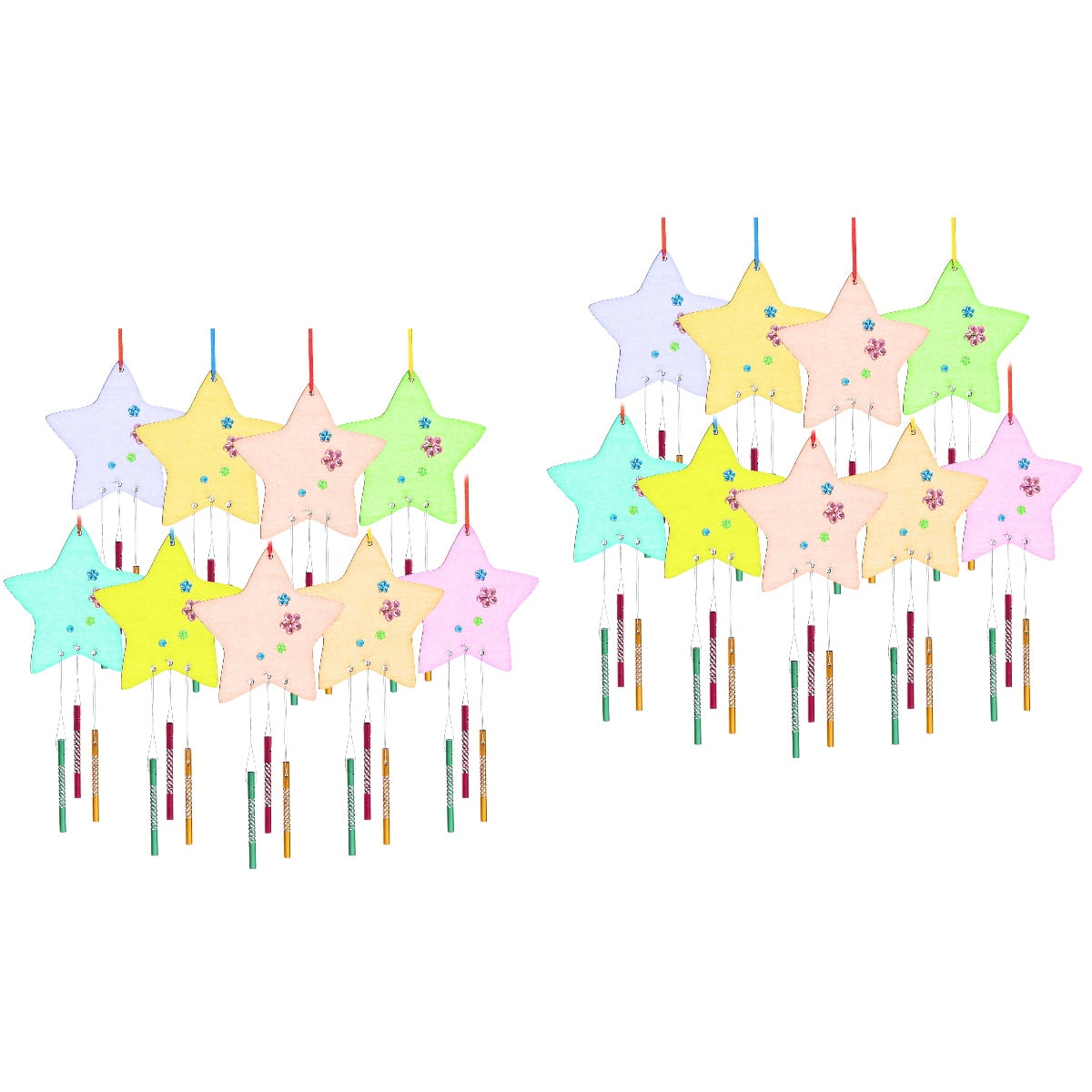 HOMEMAXS 2 Sets Wind Chime Kit Wooden Wind Chime Ornament Diy Wind ...