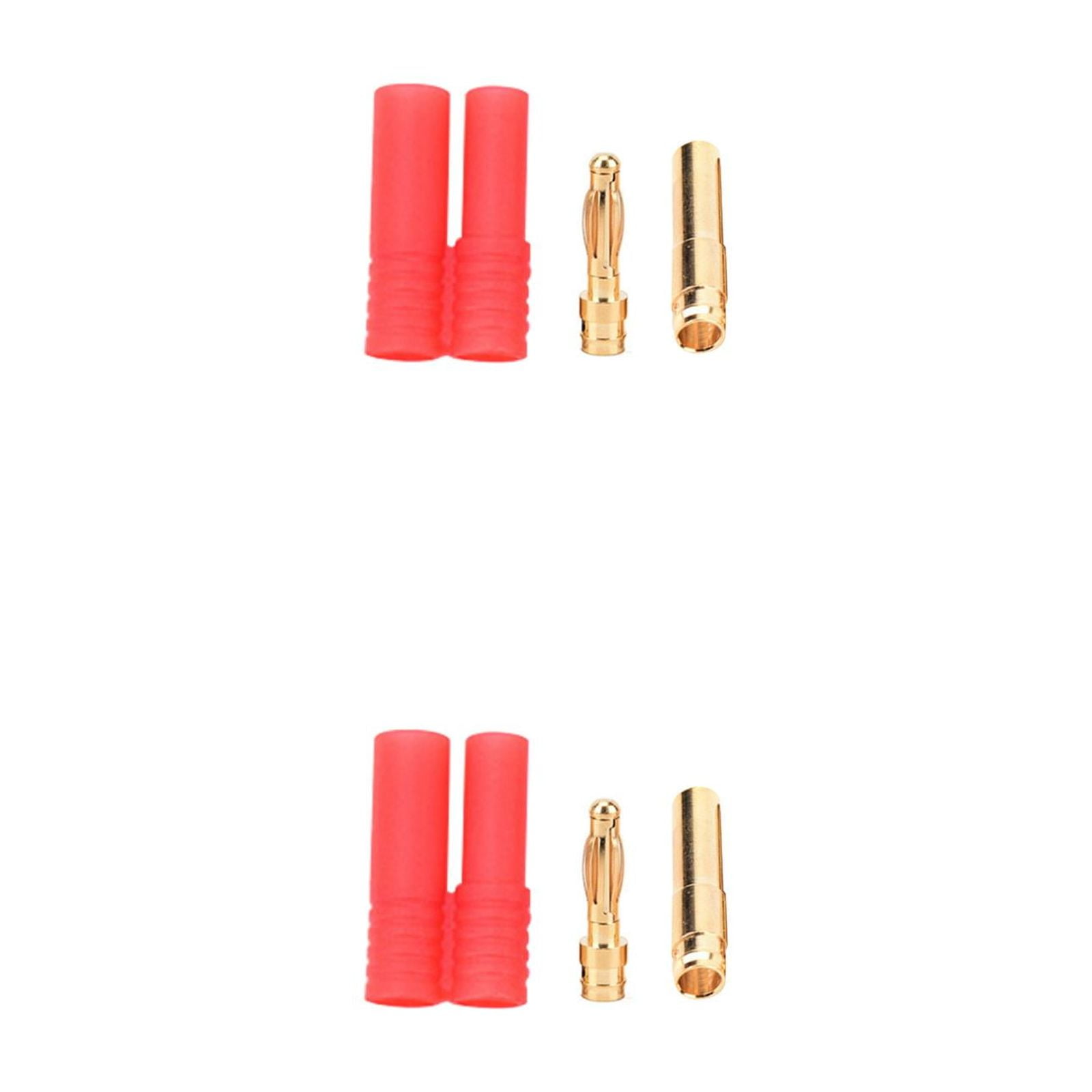 2 Sets of 4.0MM Male and Female Plugs Plated Banana Connectors Plugs ...