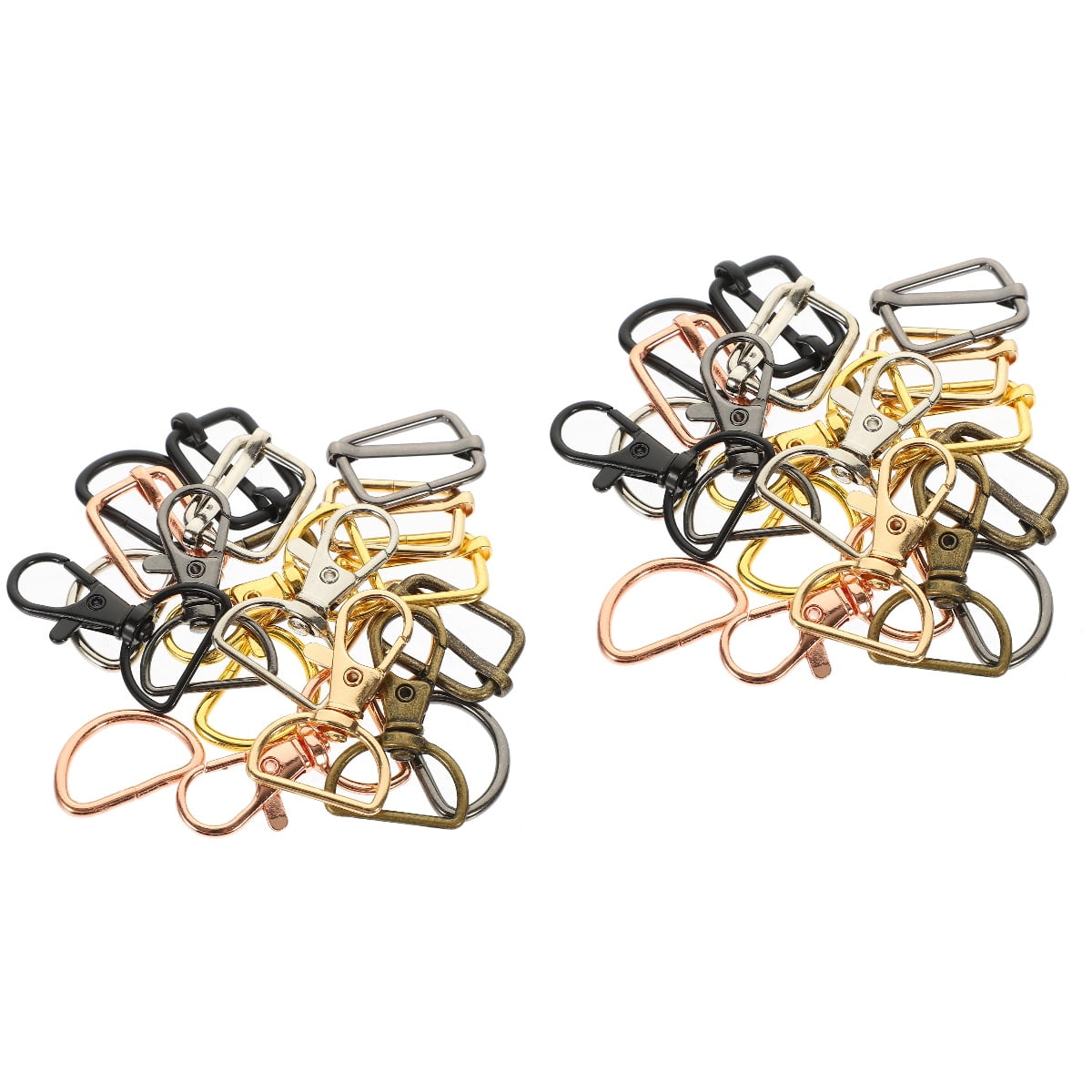 HOMEMAXS 2 Sets of D Rings for Purse Metal Buckle Ring Key Buckle Purse ...