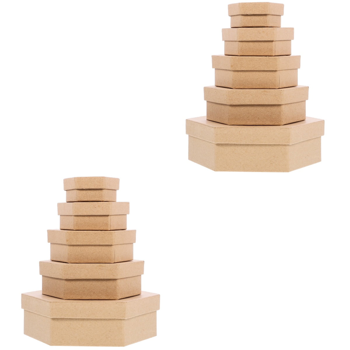 HOMEMAXS 2 Sets of Gift Box with Lid Hexagon Shaped Box Jewelry Storage ...