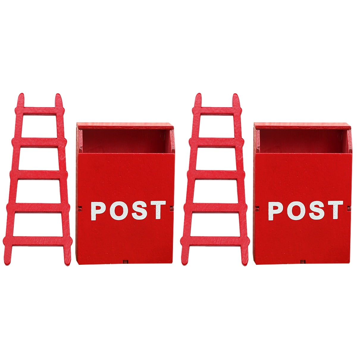 2 Sets of Mini Mailbox Adornment Decorative Ladder Mailbox Model Bright ...