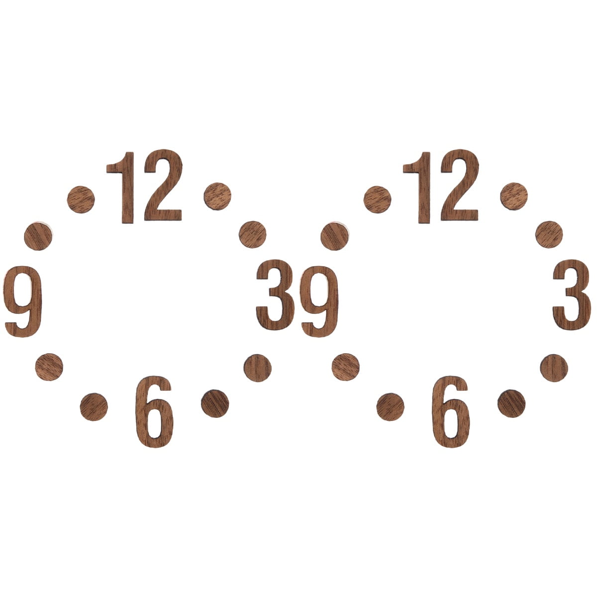 2 Sets of Wall Clock DIY Numerals Clock Numerals Kit Replacement ...