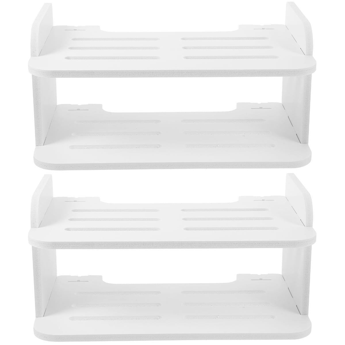 HOMEMAXS 2 Sets of Wall Mount Router Bracket DVD Player Storage Shelf ...