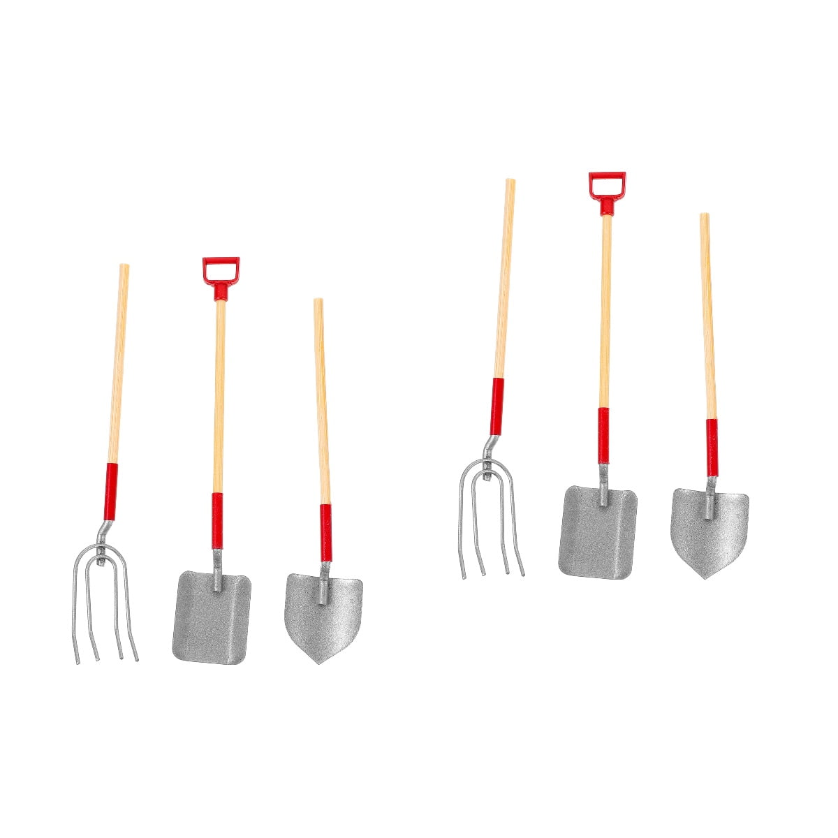 2 Sets of Wear-resistant Miniature Farm Tools Desktop Mini House Decor ...