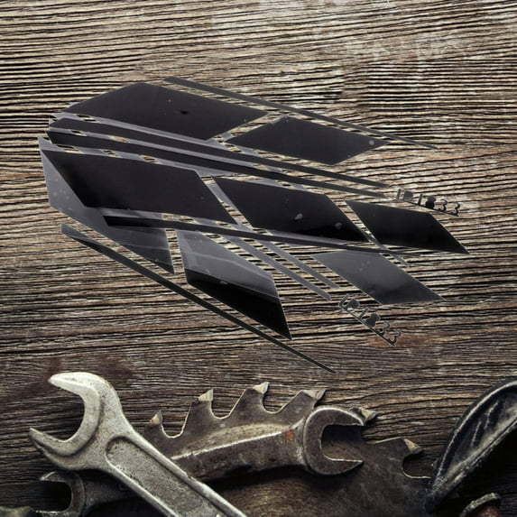 HOMEMAXS 2 Sheets Motorcycle Decal Tank Stickers for Motorcycles Black ...