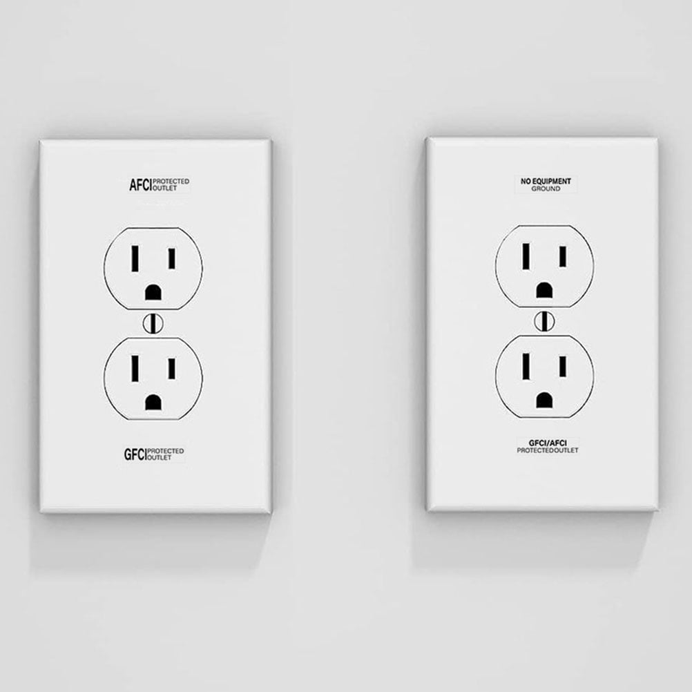 HOMEMAXS 2 Sheets Safety Socket Labels Waterproof Electrical Stickers ...