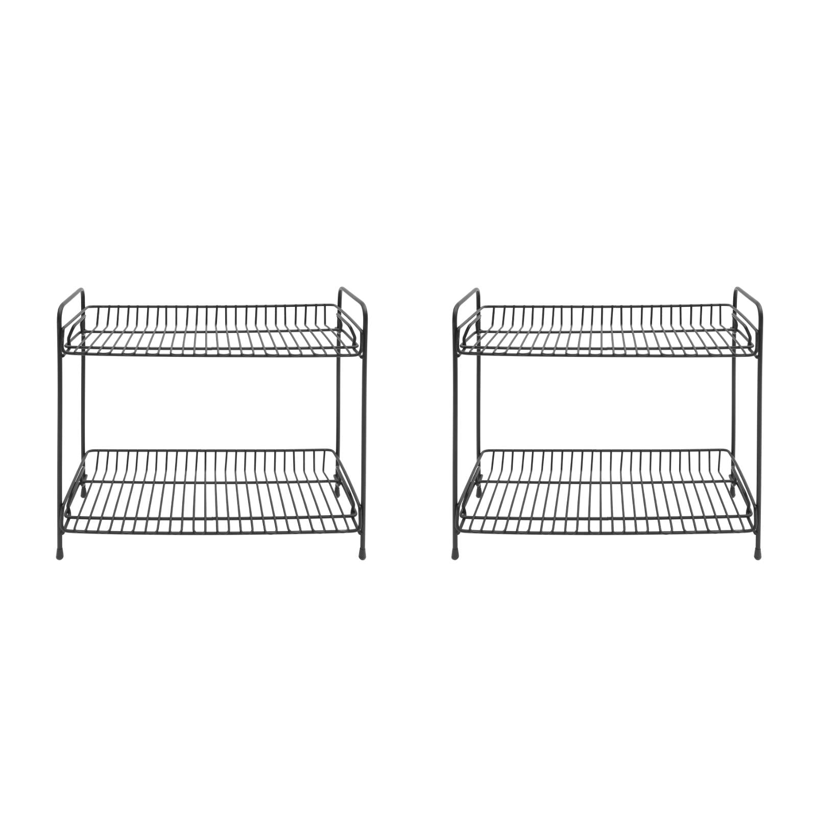 HOMEMAXS 2 pcs Multi-purpose Organizer Shelf Organizer Wire Rack Heavy ...