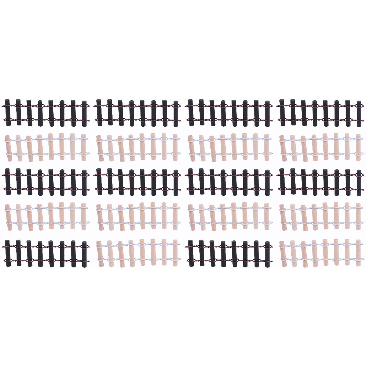 HOMEMAXS 20 PCS Decorative Mini Fence Dollhouse Fairy Garden Miniature ...