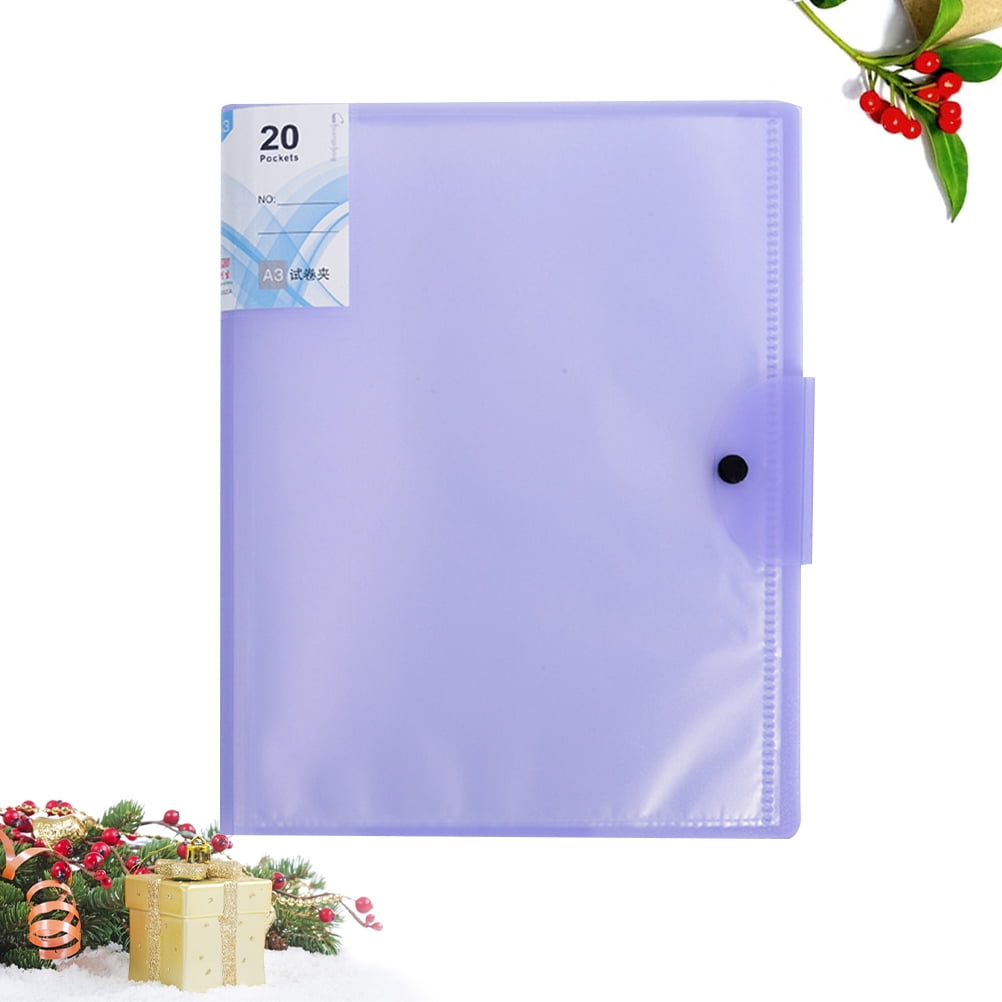 HOMEMAXS 20 Pages Information Folder File Binder Folders Student Purple ...
