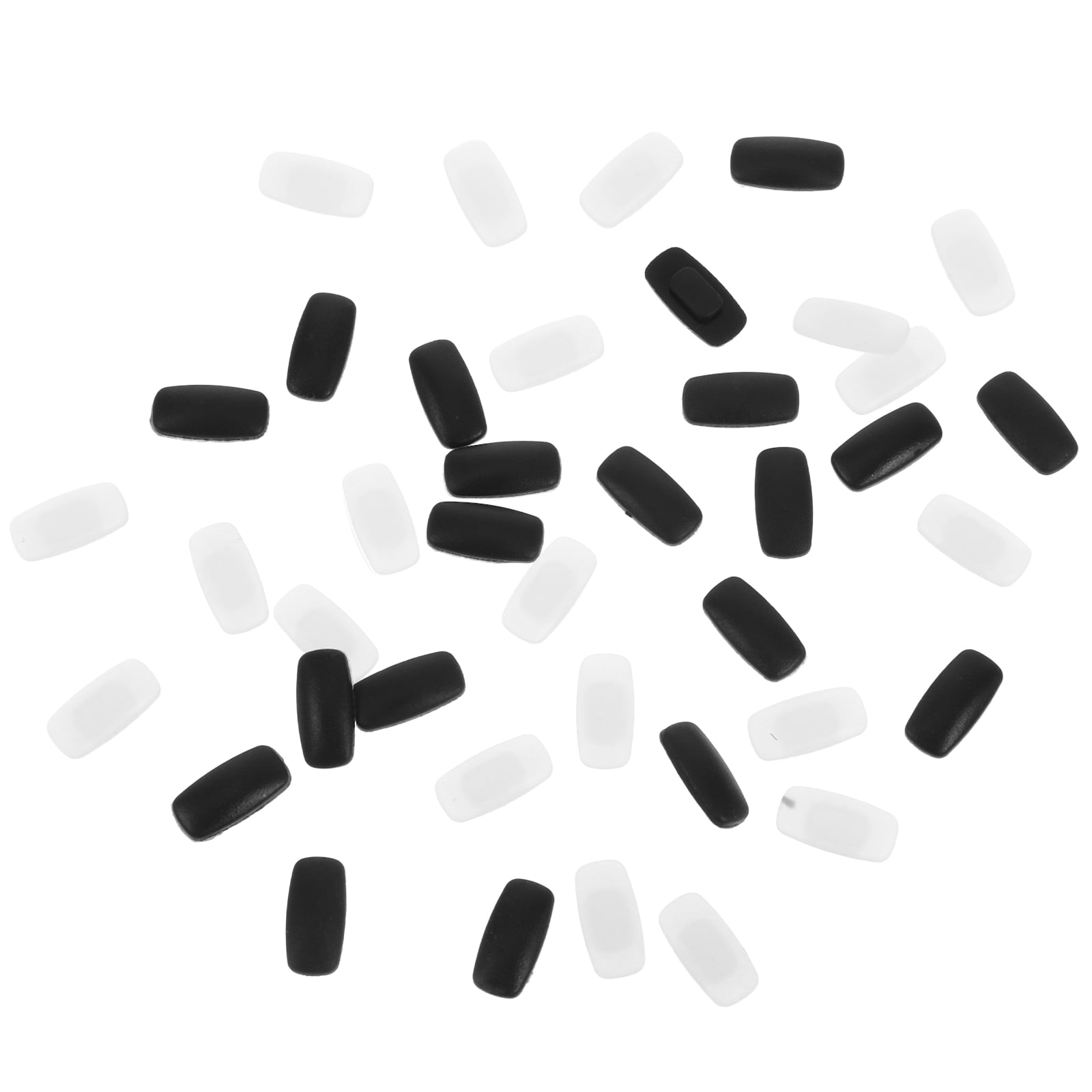 20 Pairs Silicone Rectangular Nose Pads for Glasses Anti Slip Eyeglass ...