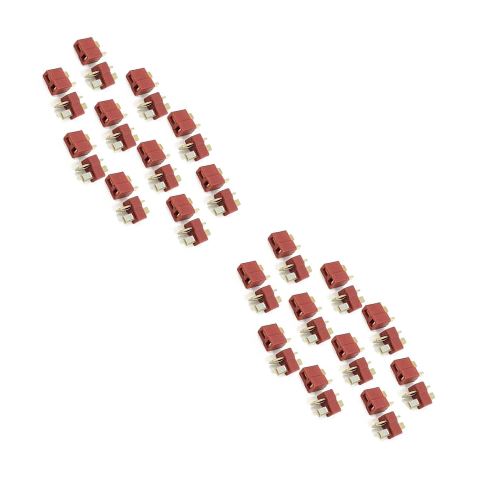 20 Pairs of Gold-plated T Plug Connectors Male & Female Style for RC ...