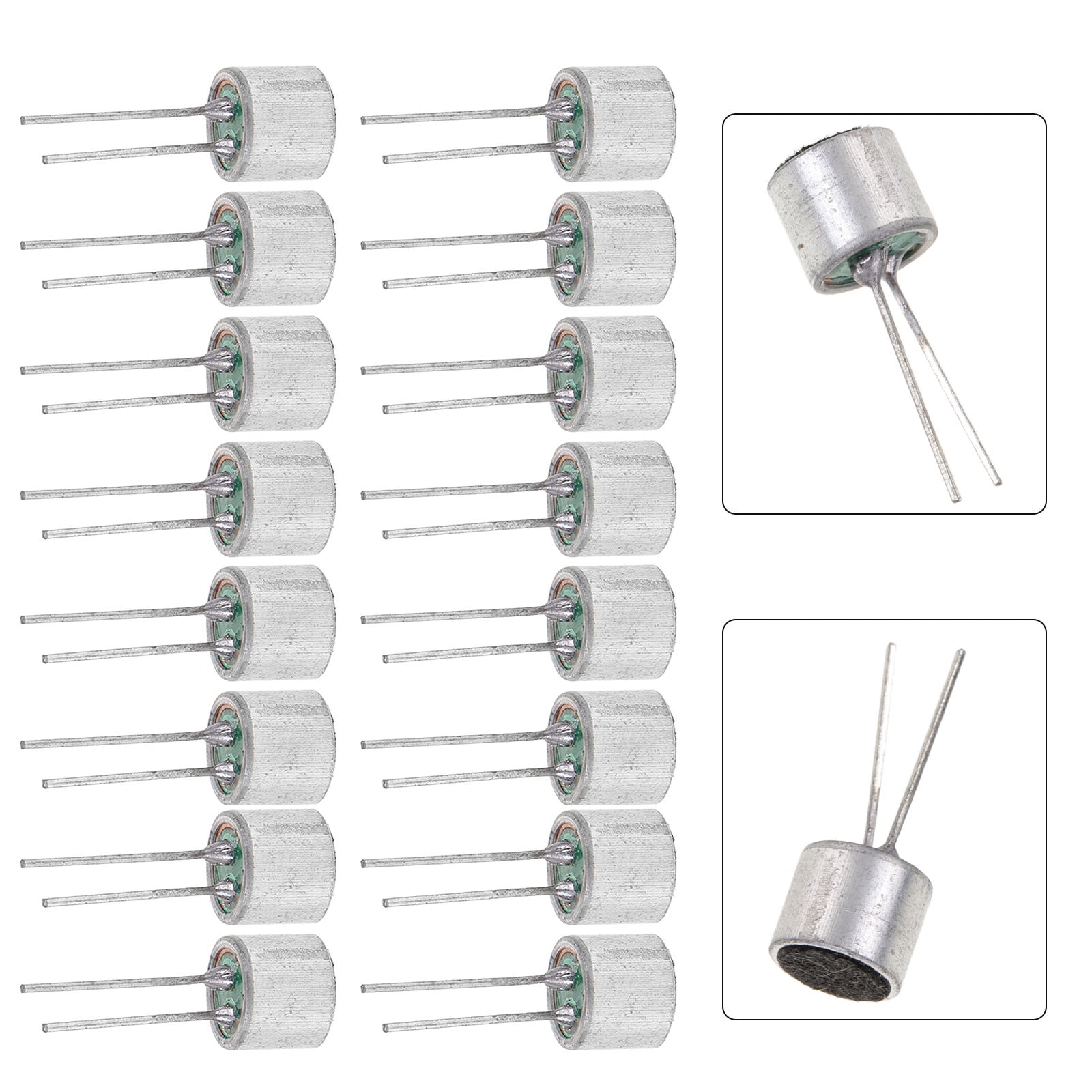 HOMEMAXS 20 Pcs 2-Pin Pickup Cylinder Shape Mic 1.60X0.50X0.50CM ...