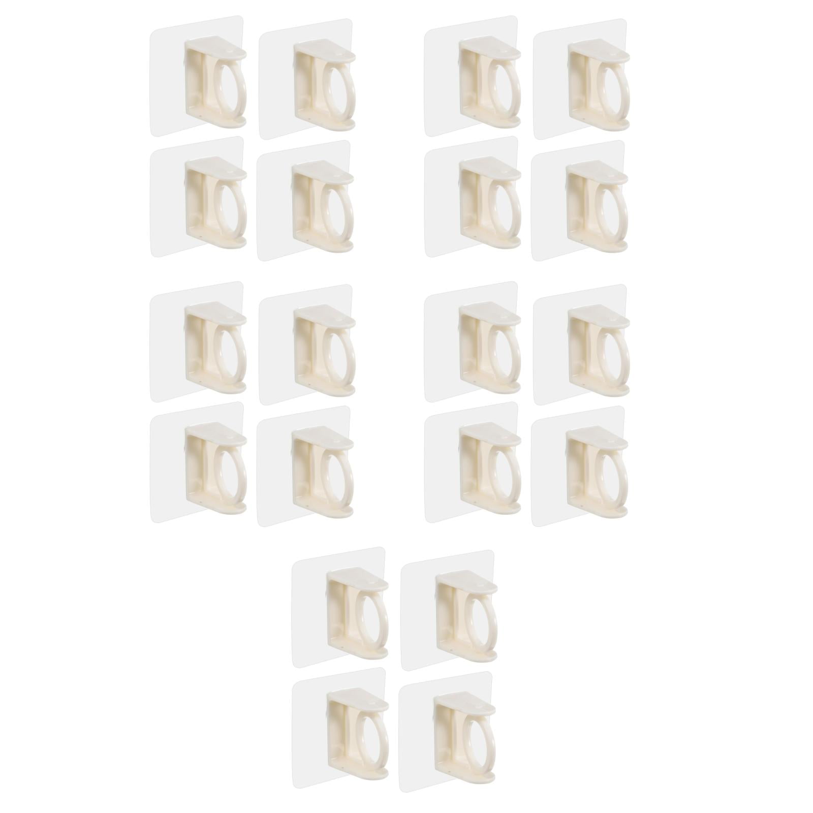 HOMEMAXS 20 Pcs Adhesive Shower Curtain Rod Holder Curtain Rod Bracket ...