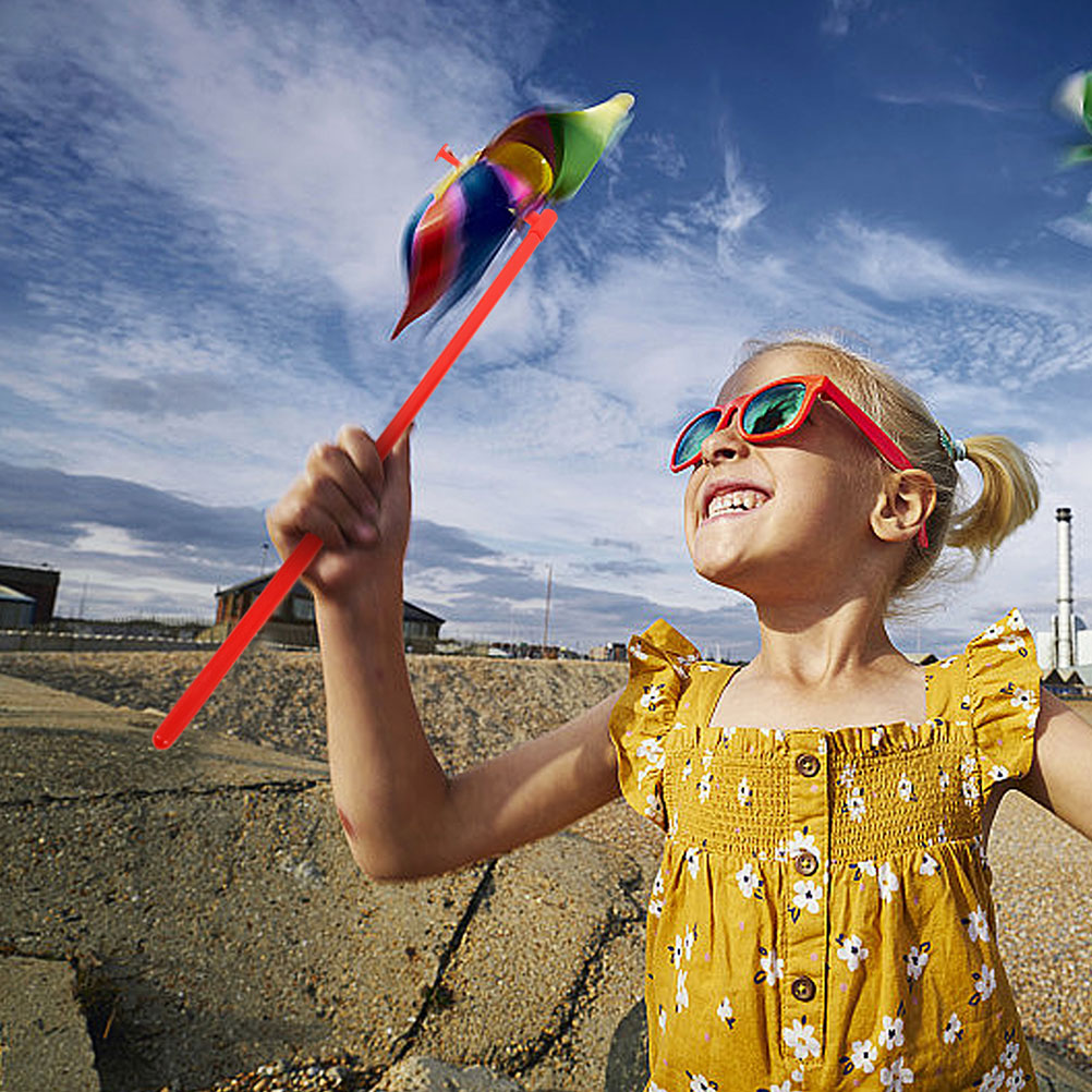 VERDANVERSE Red Windmill Sticks Craft Supplies Windmill Rods 20Pcs ...