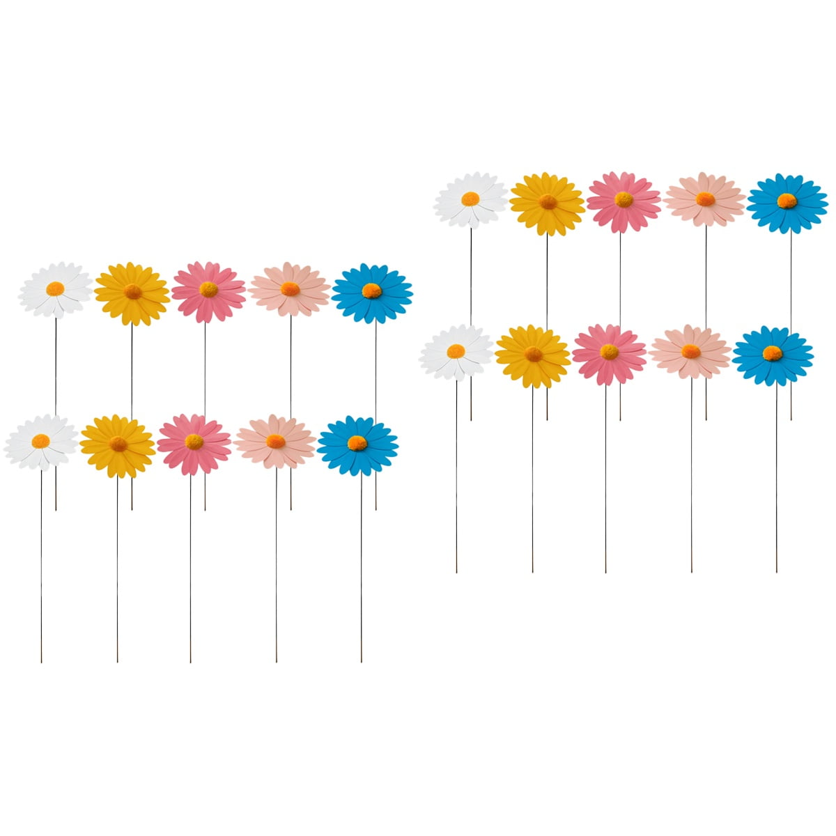 HOMEMAXS 20 Pcs Garden Stake Flower Decoration Lawn Flower Stake Decor ...