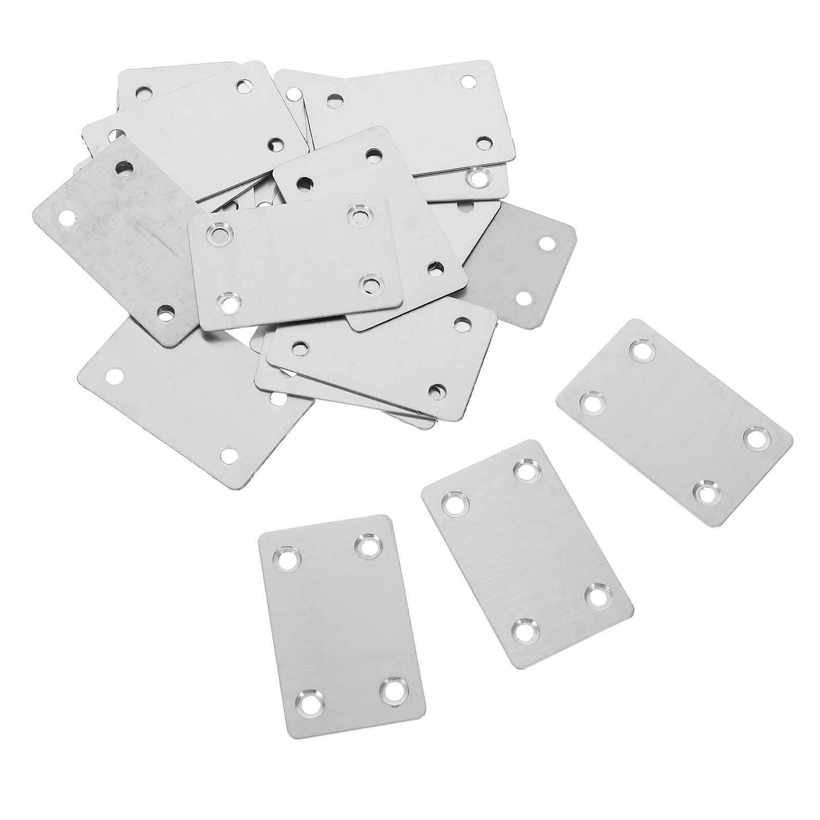 HOMEMAXS 20 Pcs Furniture Corner Roof Mounting Plates Bolt Truss Silver ...