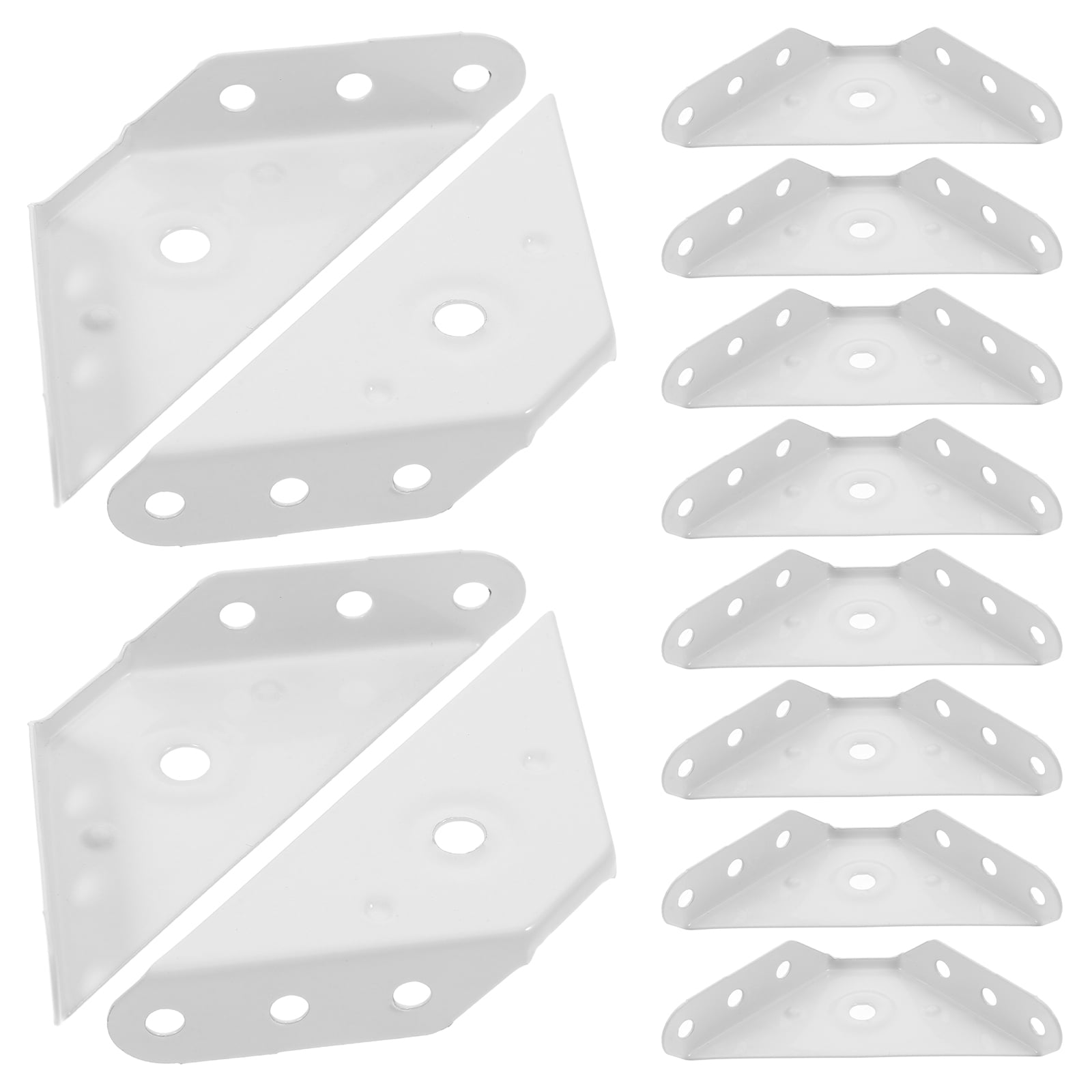 HOMEMAXS 20 Pcs Furniture Hardware Corner Code Supports Kitchen White ...