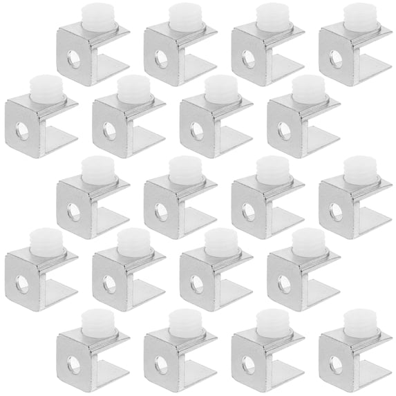HOMEMAXS Glass Shelf Brackets Fixed Bracket for Home Use Silver Zinc ...