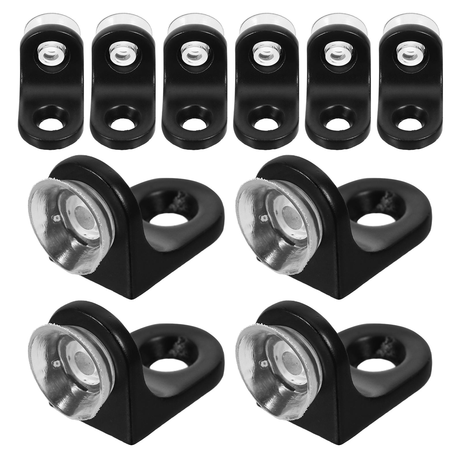 20 Pcs Glass Shelf Brackets With Suction Cup Glass Mounting Brackets ...