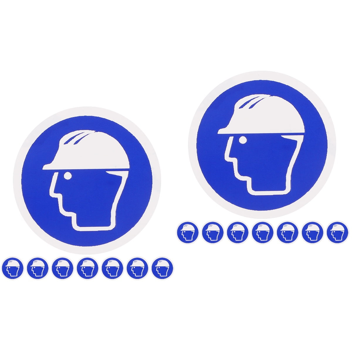 HOMEMAXS 20 Pcs Hard Hat Required Safety Symbol Sticker Helmet Use ...