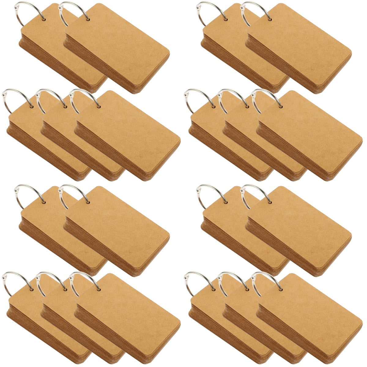 HOMEMAXS 20 Pcs Hole Punched Blank Cards Studying Flash Cards Index ...