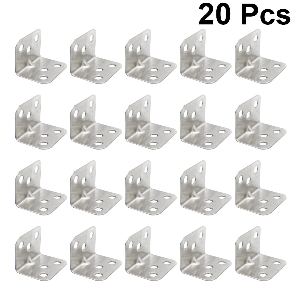HOMEMAXS 20 Pcs L Shaped Corner Brace Wall Hanging Shelf Flat Brackets ...