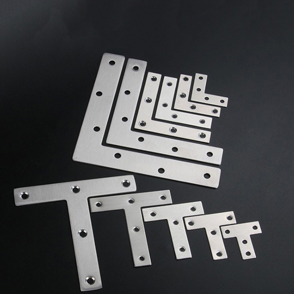 20 Pcs Mending for Decking Flat Corner Braces Brackets Silver - Walmart.com