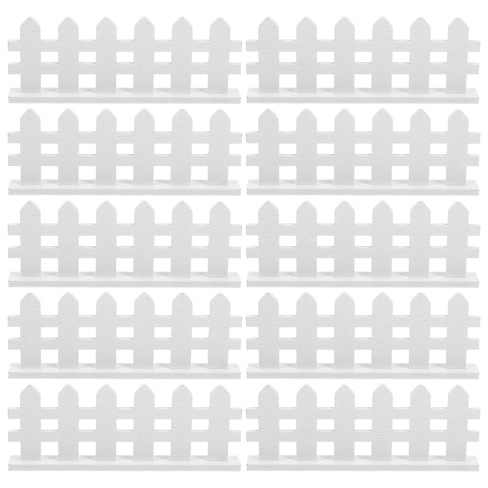 HOMEMAXS 20 Pcs Mini House Wooden Fences Micro Landscape Fences Doll ...