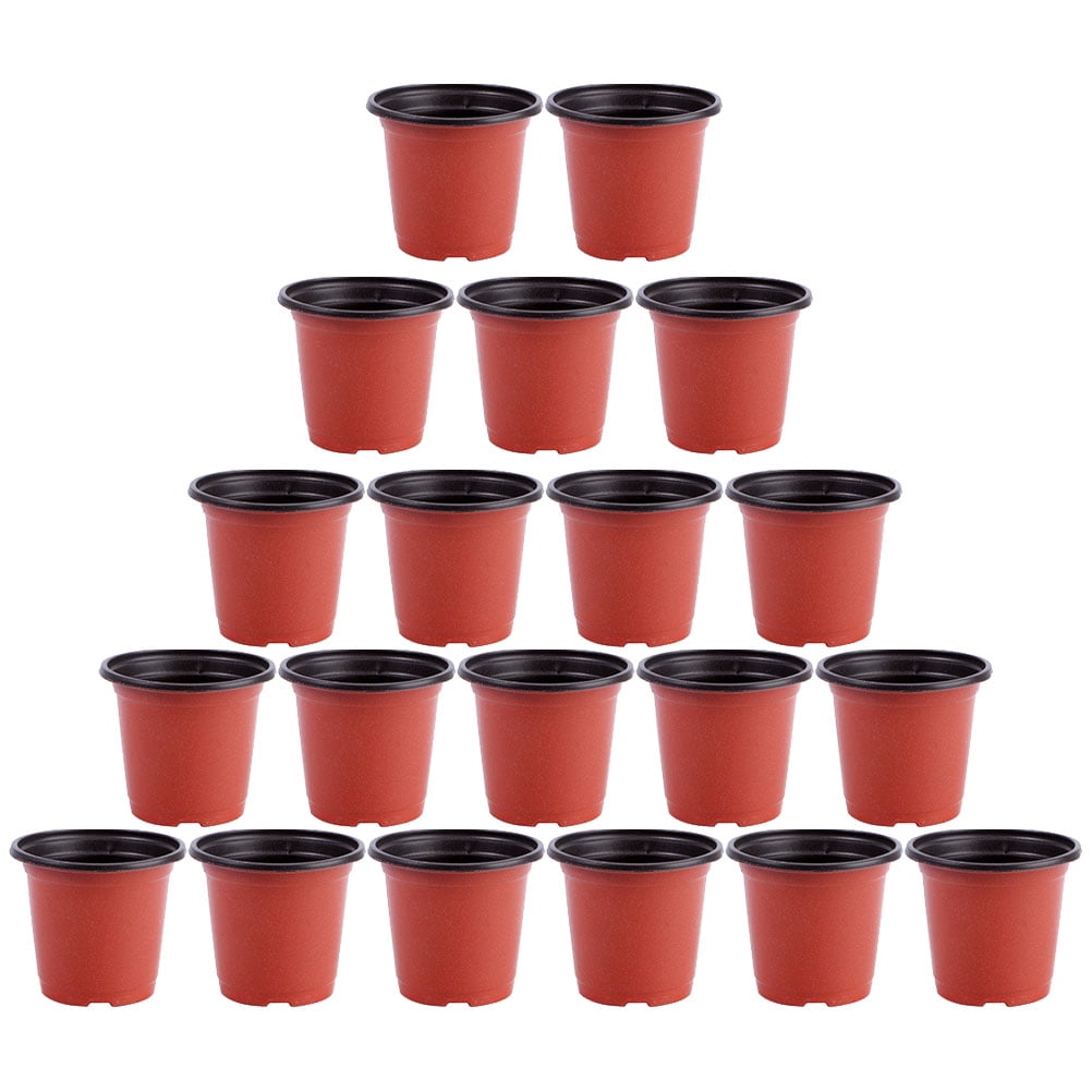 HOMEMAXS 20 Pcs Planter Plastic Pot Nursery Pots Desktop - Walmart.com