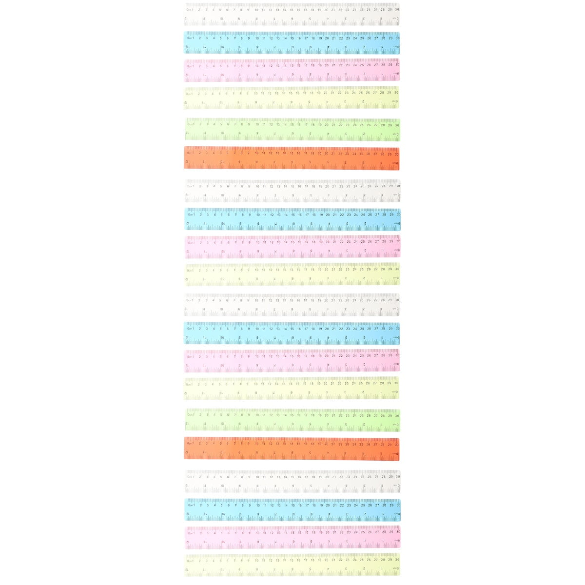 HOMEMAXS 20 Pcs Plastic Rulers for Students Painting Rulers Reusable ...