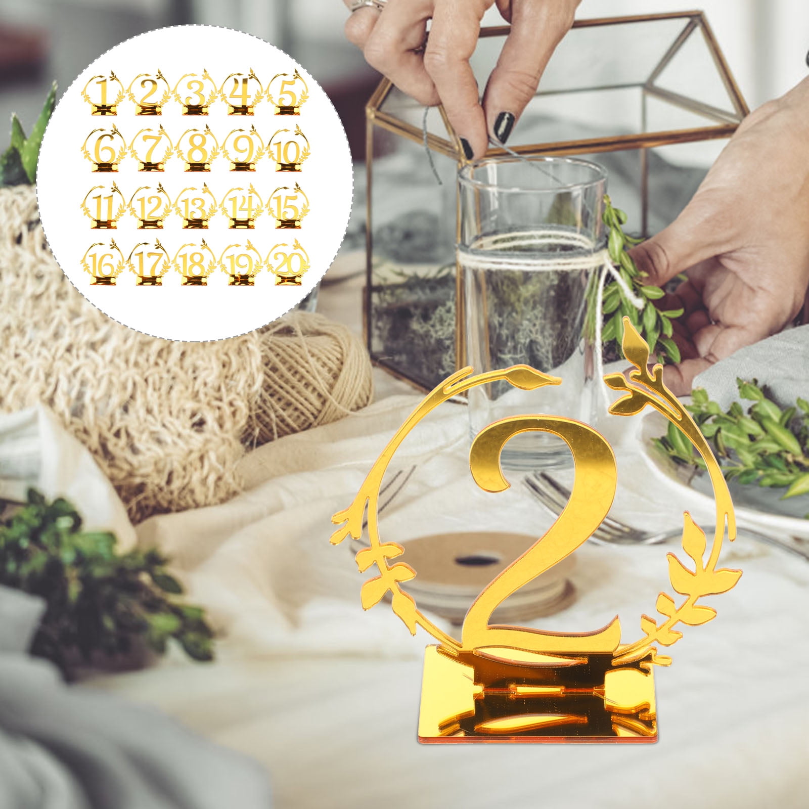 HOMEMAXS 20 Pcs Restaurant Table Numbers Wedding Reserved Signs for ...