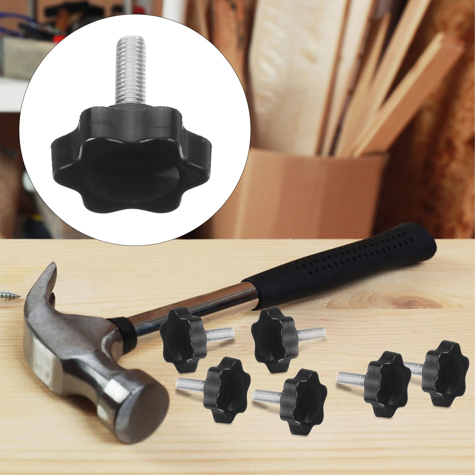 HOMEMAXS 20 Pcs Shaped Grips Star Thread Stainless Steel Screw ...